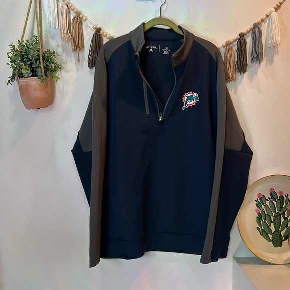 NFL | Shirts | Antigua Miami Dolphins Quarter Zip | Poshmark